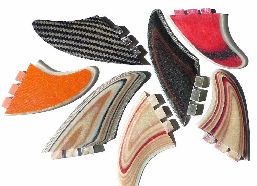 Homemade wooden fins
